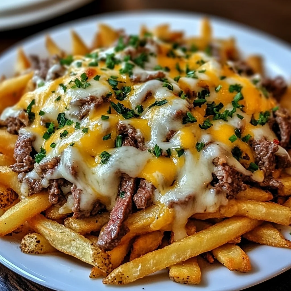 Loaded Philly Cheesesteak Fries Recipe - Easy Weeknight Meal