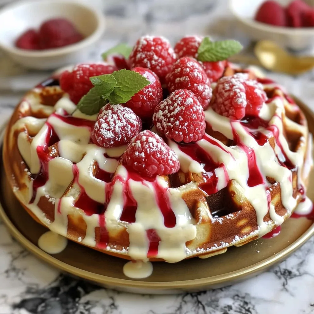 Easy Red Velvet Marble Waffles Recipe for Brunch