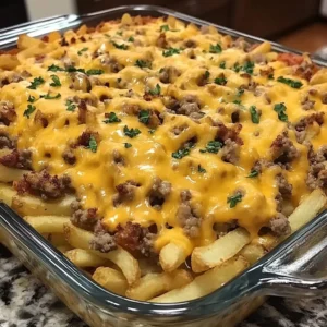 Ultimate Cheeseburger French Fry Bake | Easy Weeknight Casserole
