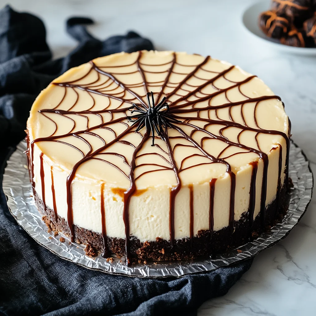Spooky Spiderweb Cheesecake Recipe