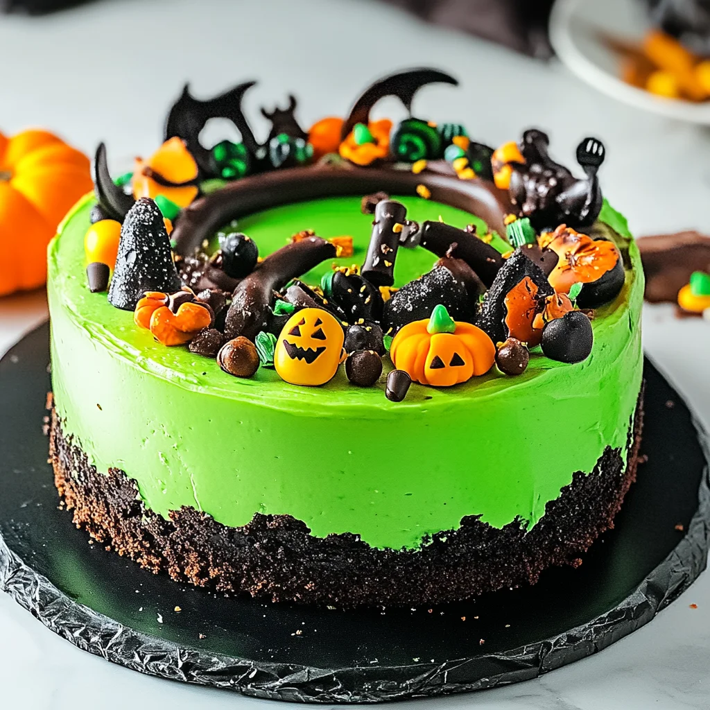 Witch's Cauldron Cheesecake Recipe Easy Halloween Dessert