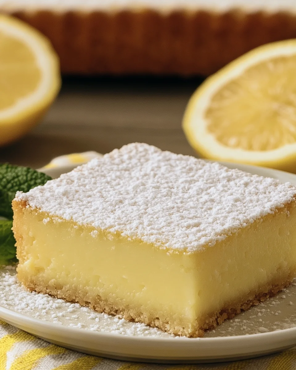 Delightful Italian Lemon Custard Cake Recipe